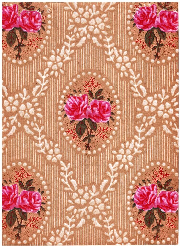 Vintage Print Hand Colored Wallpaper Catalogue Design Pattern - Etsy
