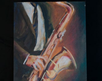 Saxophone Player Painting - Etsy