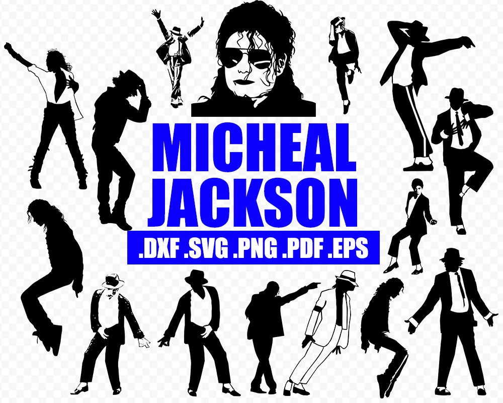 Michael Jackson Silhouettes svg dxf pnf eps cut files | Etsy