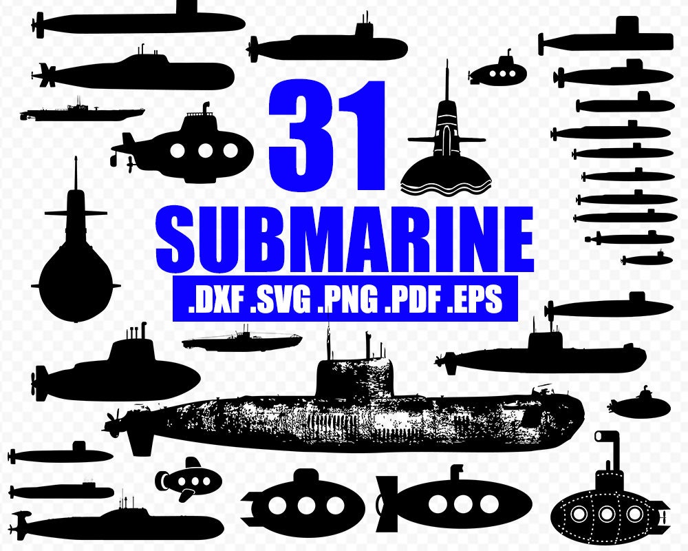 SUBMARINE SVG bundle ships capable of independent operation | Etsy
