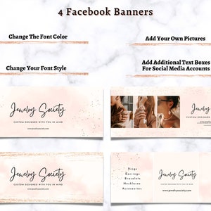Editable Facebook Cover Set Facebook Business Page Facebook - Etsy