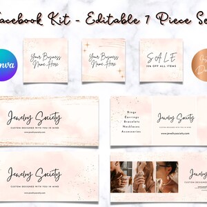 Editable Facebook Cover Set Facebook Business Page Facebook - Etsy