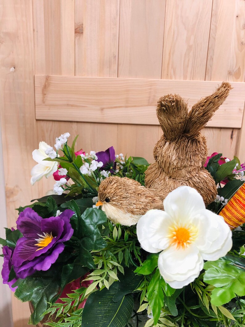 Bunny Centerpiece Spring Arrangement Bunny Arrangement | Etsy