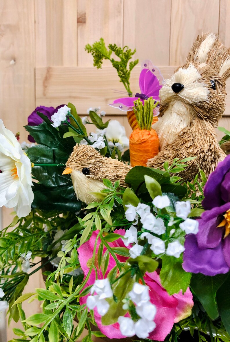 Bunny Centerpiece Spring Arrangement Bunny Arrangement | Etsy