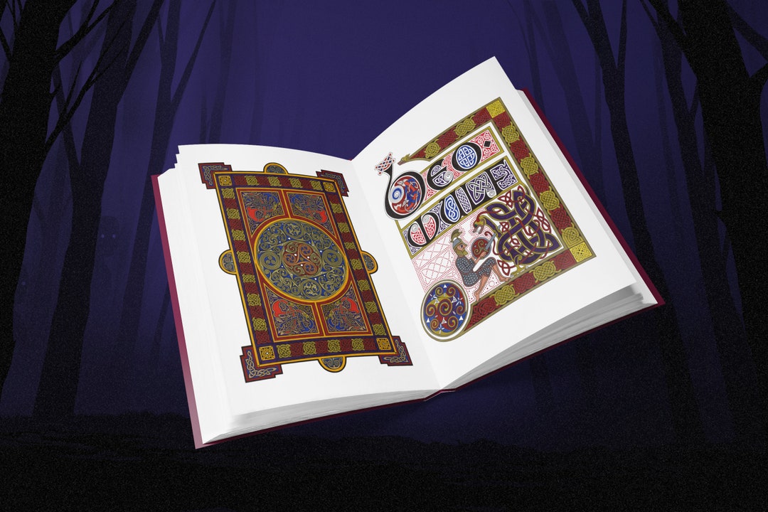 Beowulf Illuminated Manuscript - Celtic Norse Coloring Book, Digital ...