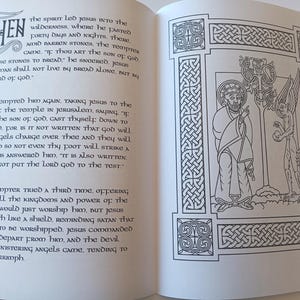 Celtic Illuminated Gospel Coloring Book - Book of Kells Style, Story ...