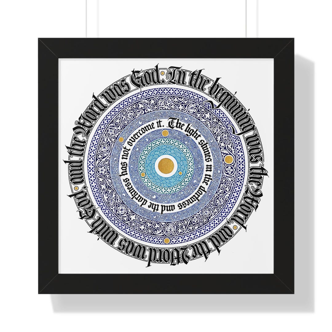 Cosmos Calligraphy, John 1 Framed Vertical Poster - Etsy
