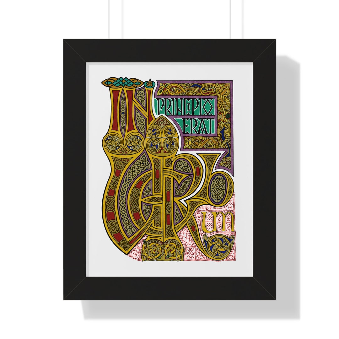 Celtic Illuminated Incipit Page Print, St. John's Gospel "in the ...