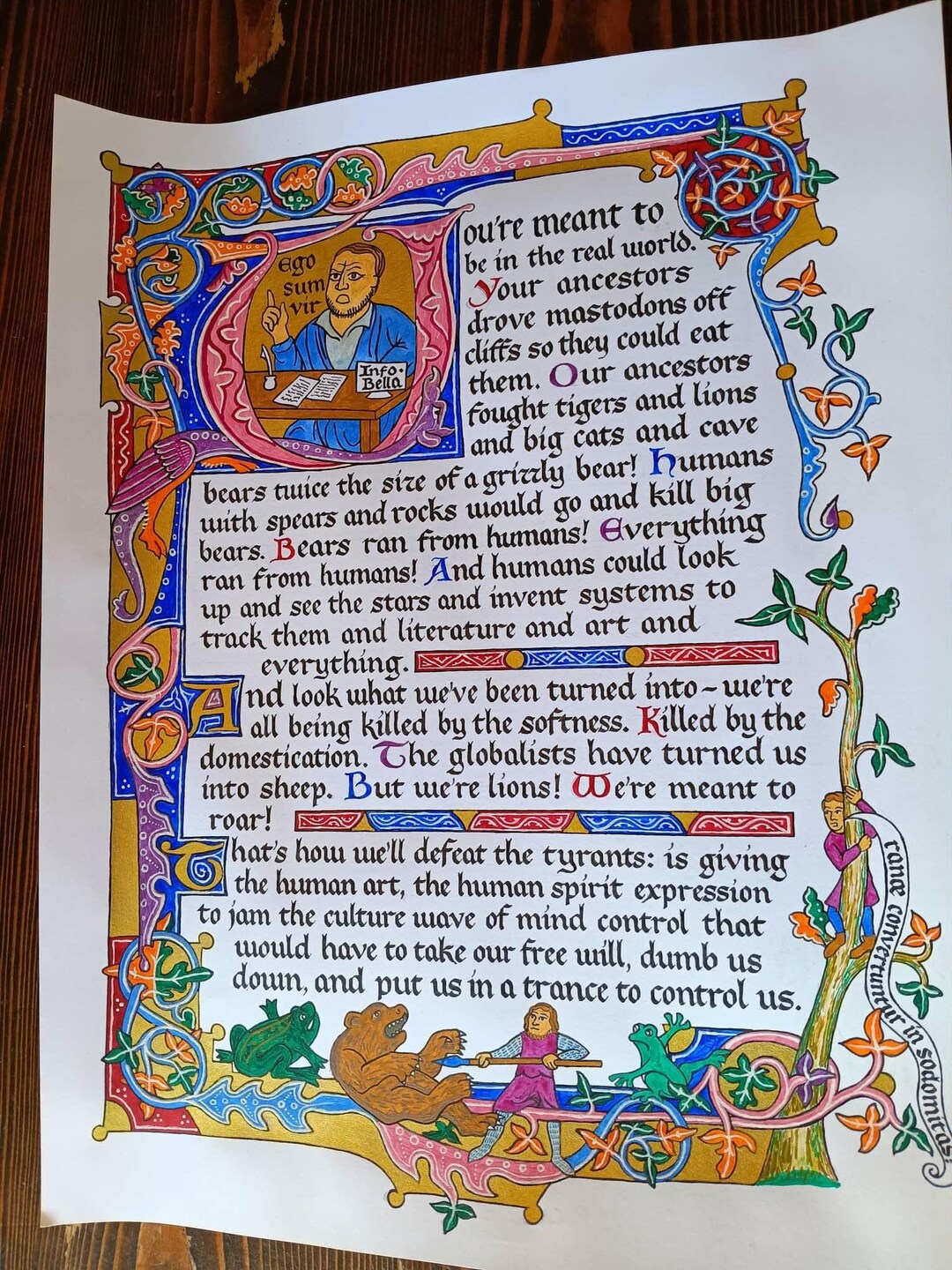 Epic Medieval Alex Jones Rant Illumination - Printable Digital Download ...