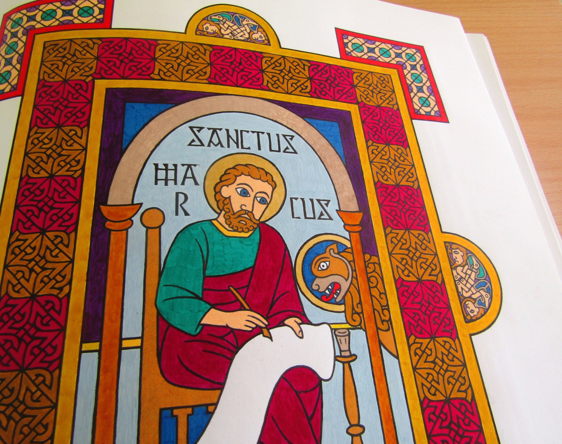 Celtic Icons Illuminated Evangelist Icon Prints Set of Four matthew ...