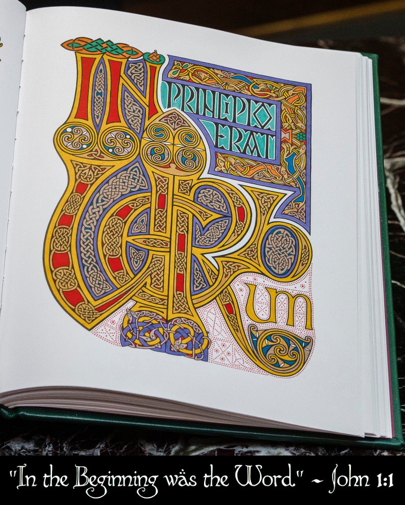 Celtic Illuminated Incipit Page Print, St. John's Gospel "in the ...