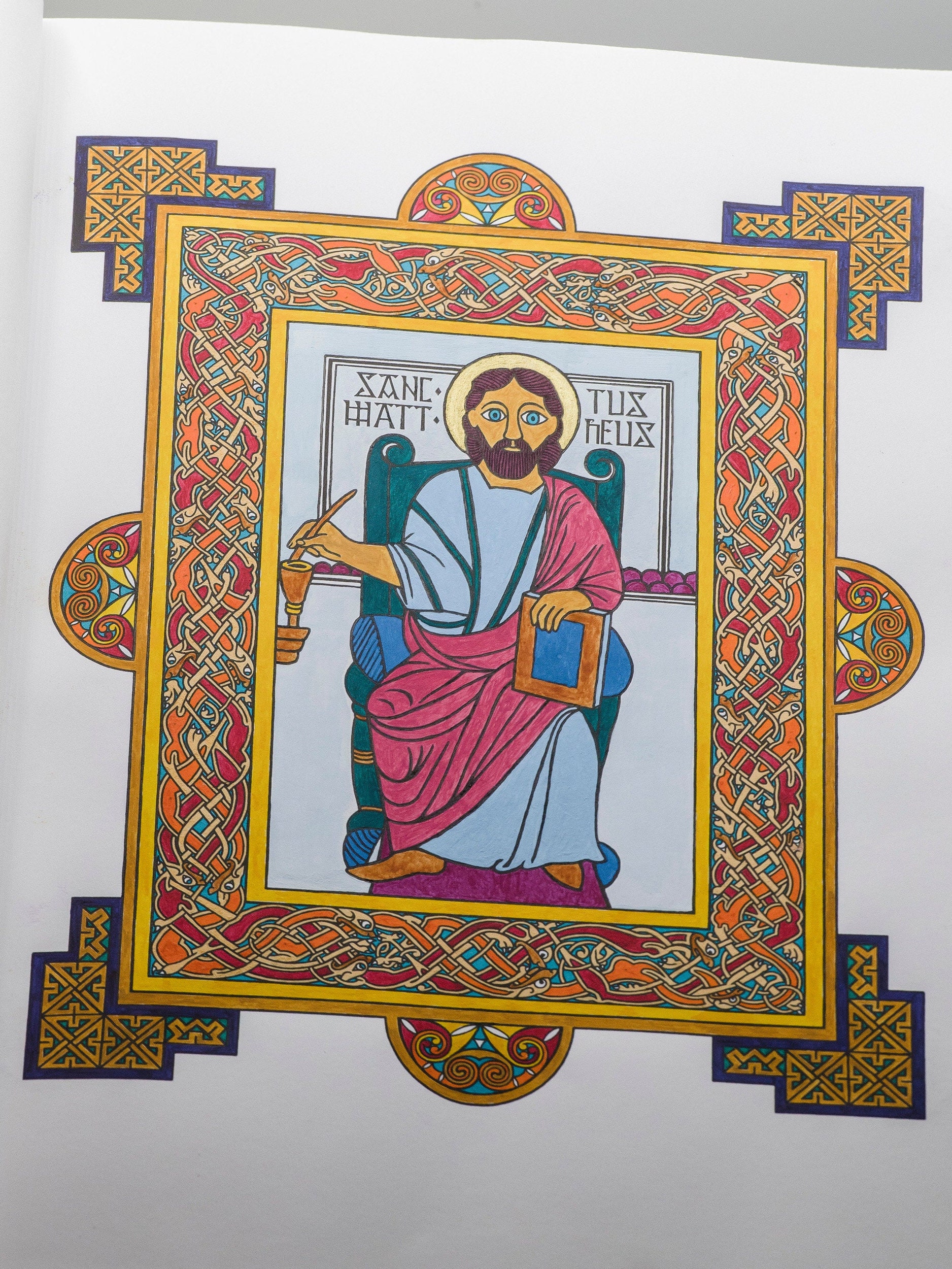 Celtic Icons Illuminated Evangelist Icon Prints Set of Four matthew ...
