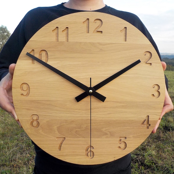 Large Wood Clock - Etsy