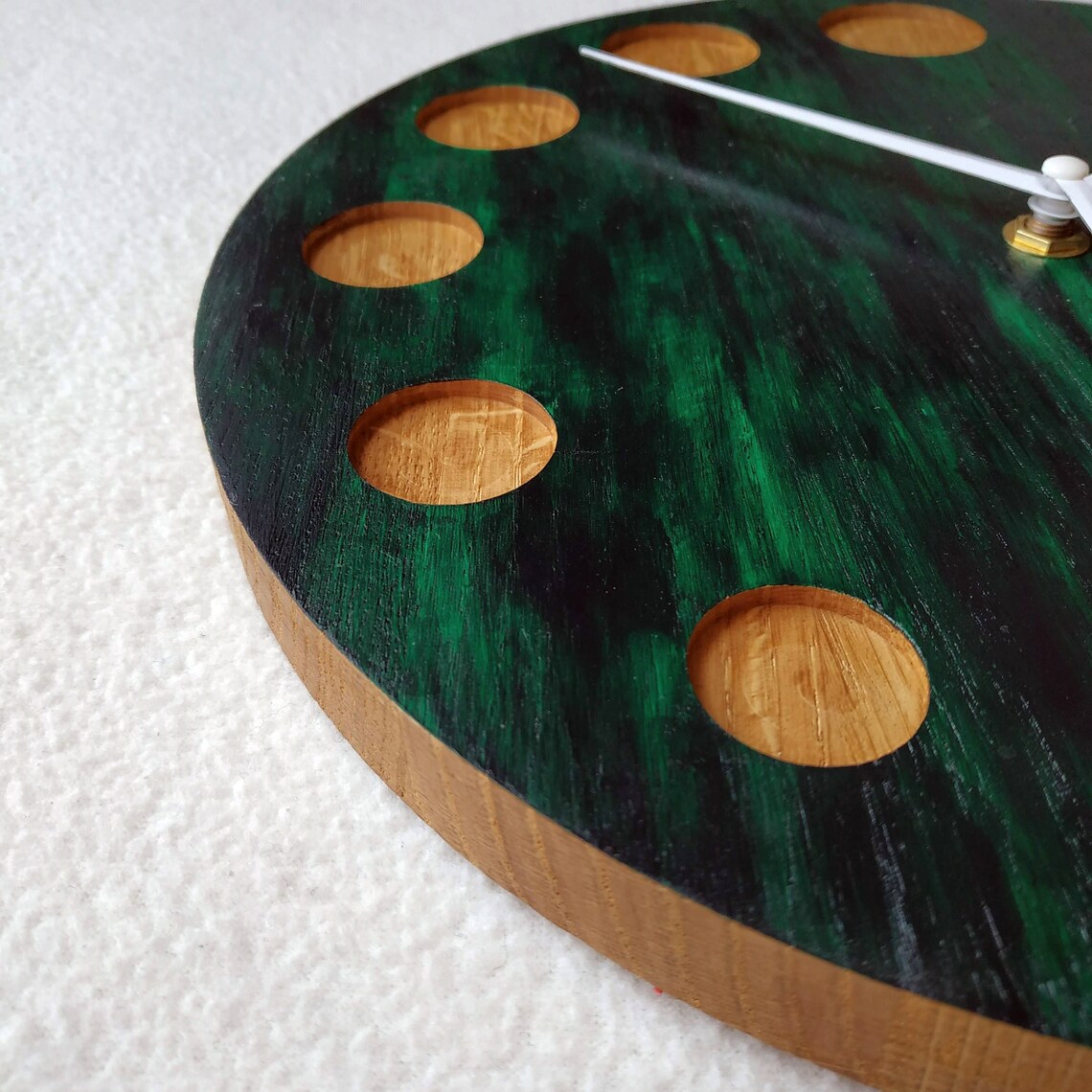 Oak Bottle Green Clock 11'' 28cm Wall Art Home and - Etsy