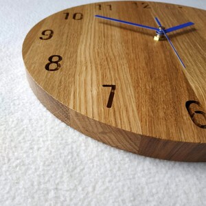Warm Shade Oak Clock, Natural Resin, Modern Clock, 28cm 11'', Wall ...