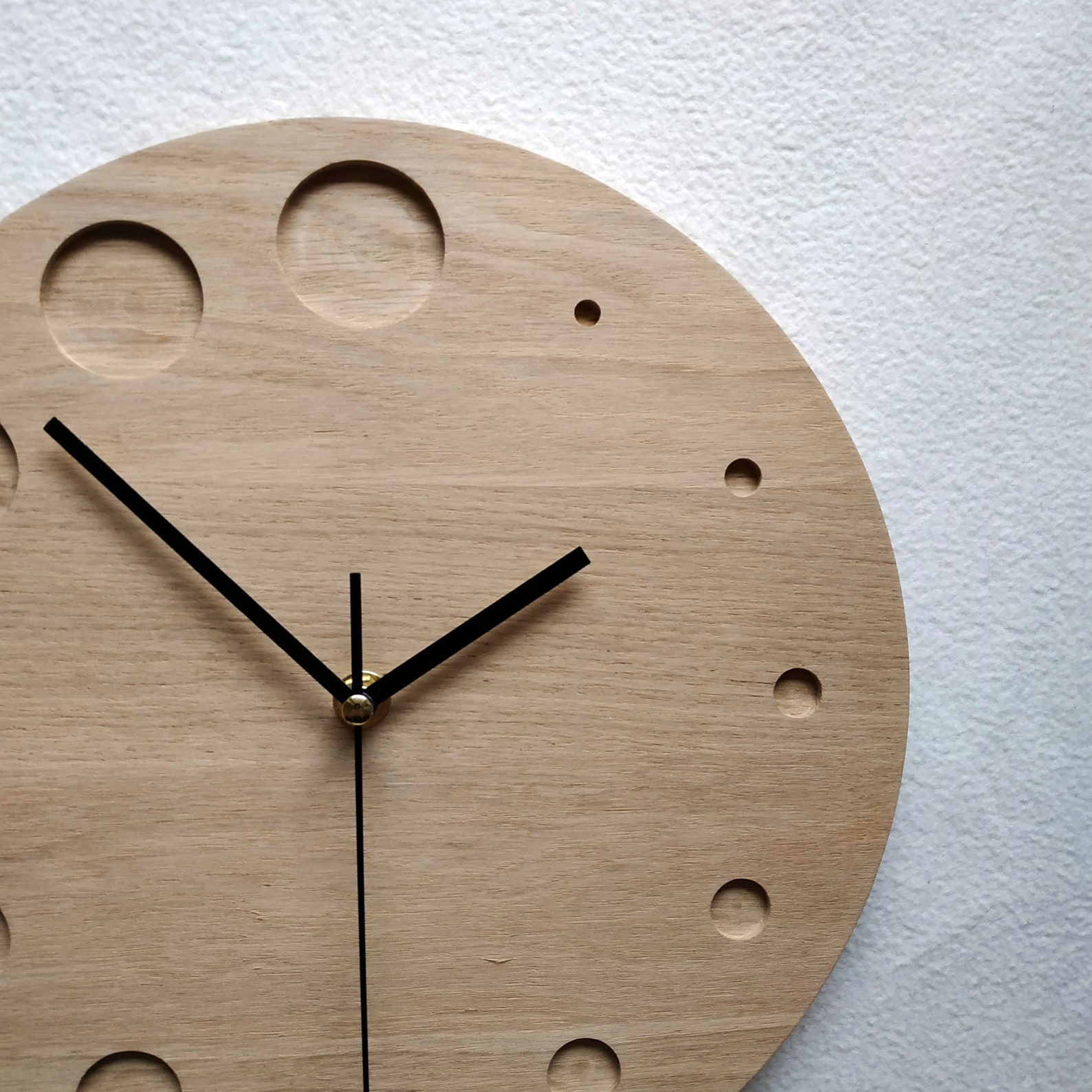Minimalist Wood Oak Clock: Silent, Modern Clock 11in, 28 Cm - Etsy