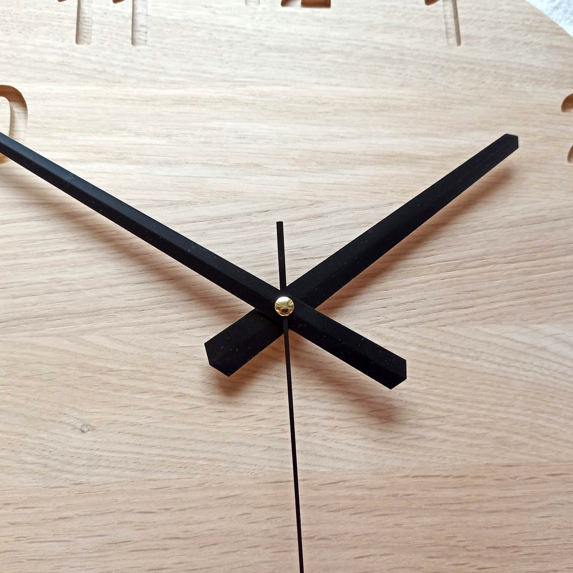 Minimalist Wood Clock Silent Wall Clock 14'' 36cm - Etsy