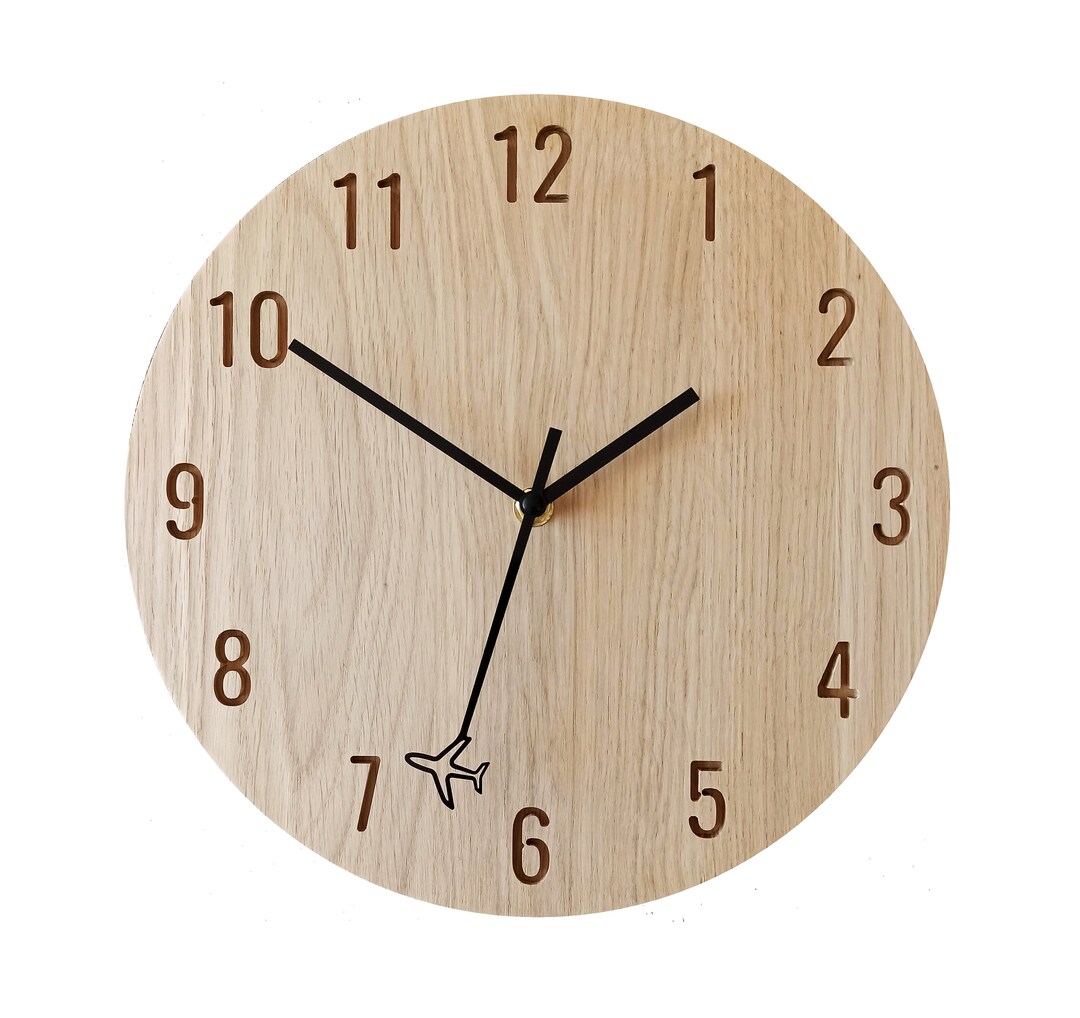 Minimalist Clock Modern Clock Natural Oak Wood Clock Wall - Etsy