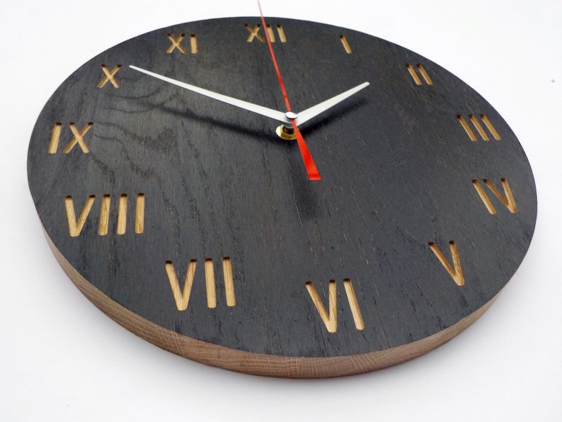 Roman Numbers Clock Modern Clock Wall Clock Engraved Clock | Etsy