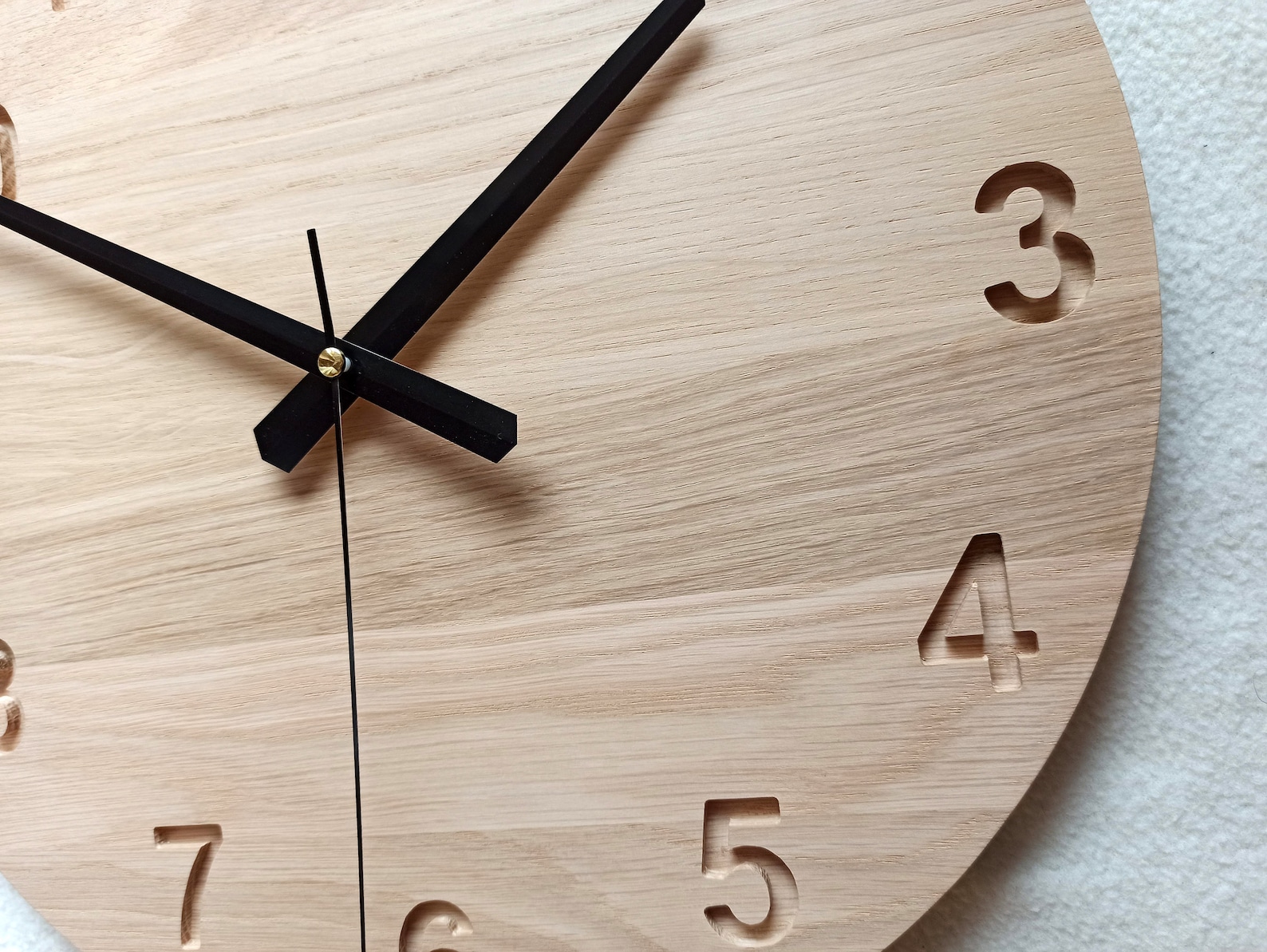 Minimalist Wood Clock Silent Wall Clock 14'' 36cm - Etsy