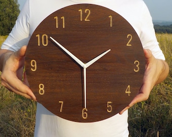 Walnut Wall Clock - Etsy