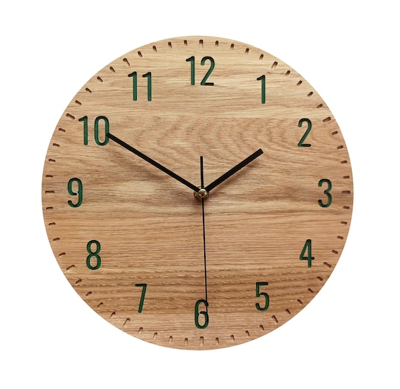 Modern Wall Clock Wooden Wall Clock Resin Numbers Clock - Etsy