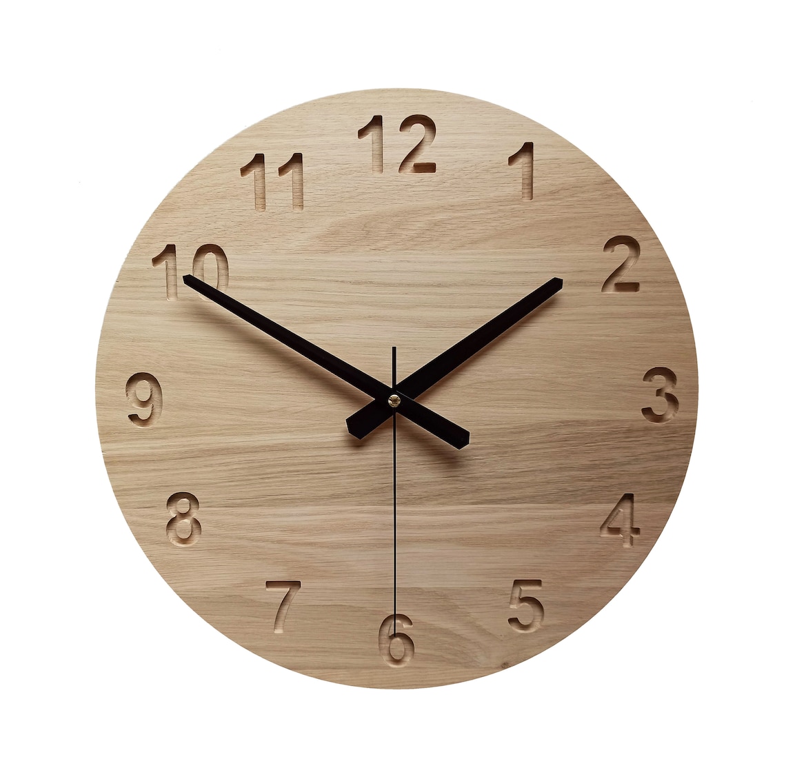 Minimalist Wood Clock Silent Wall Clock 14'' 36cm - Etsy