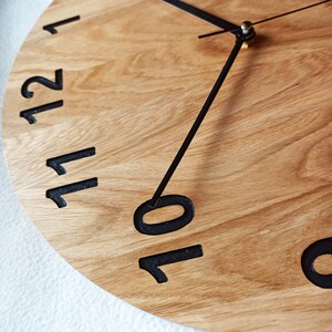 Large Oak Wood Wall Clock: Modern Minimalist Resin Art 36cm - Etsy