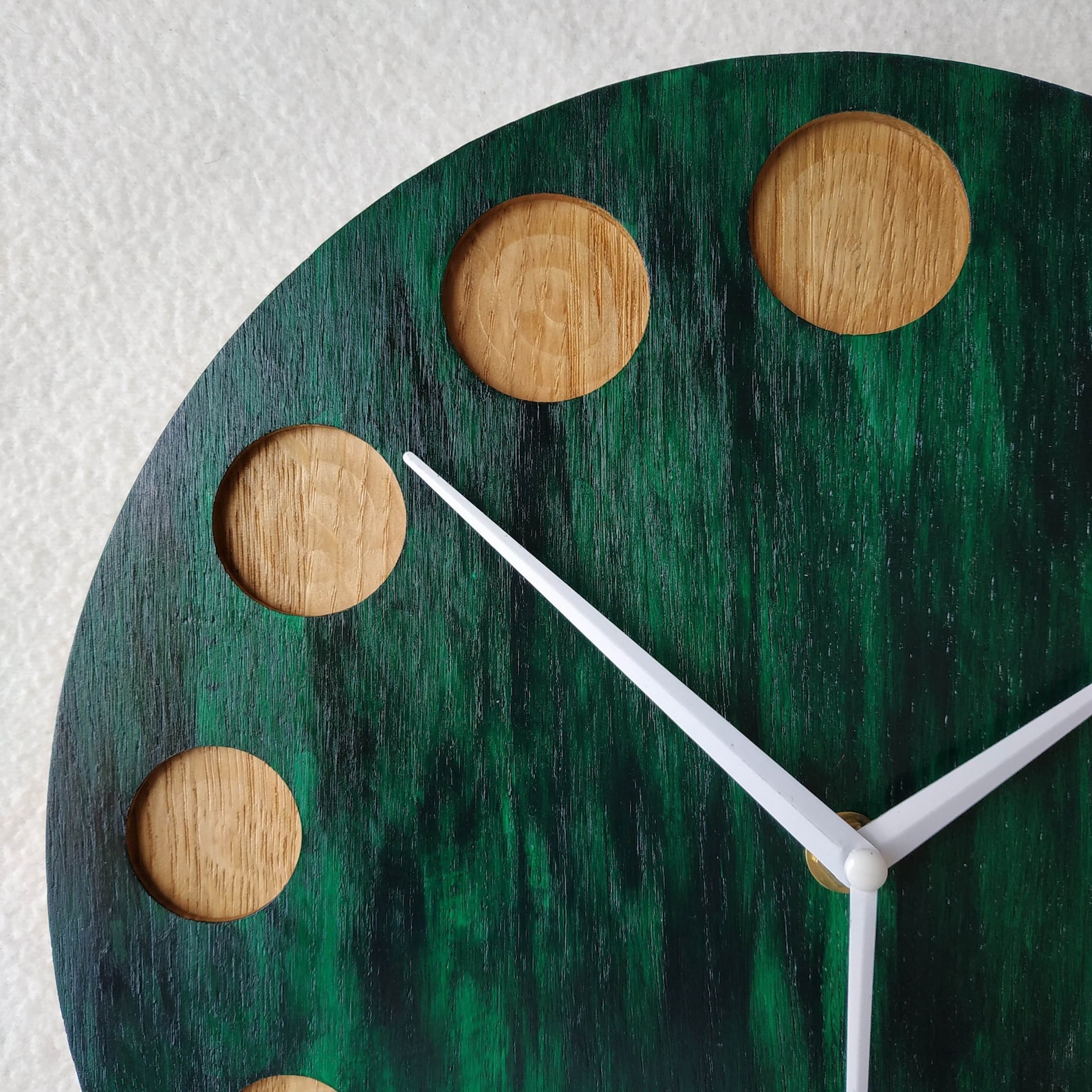 Oak Bottle Green Clock 11'' 28cm Wall Art Home and - Etsy