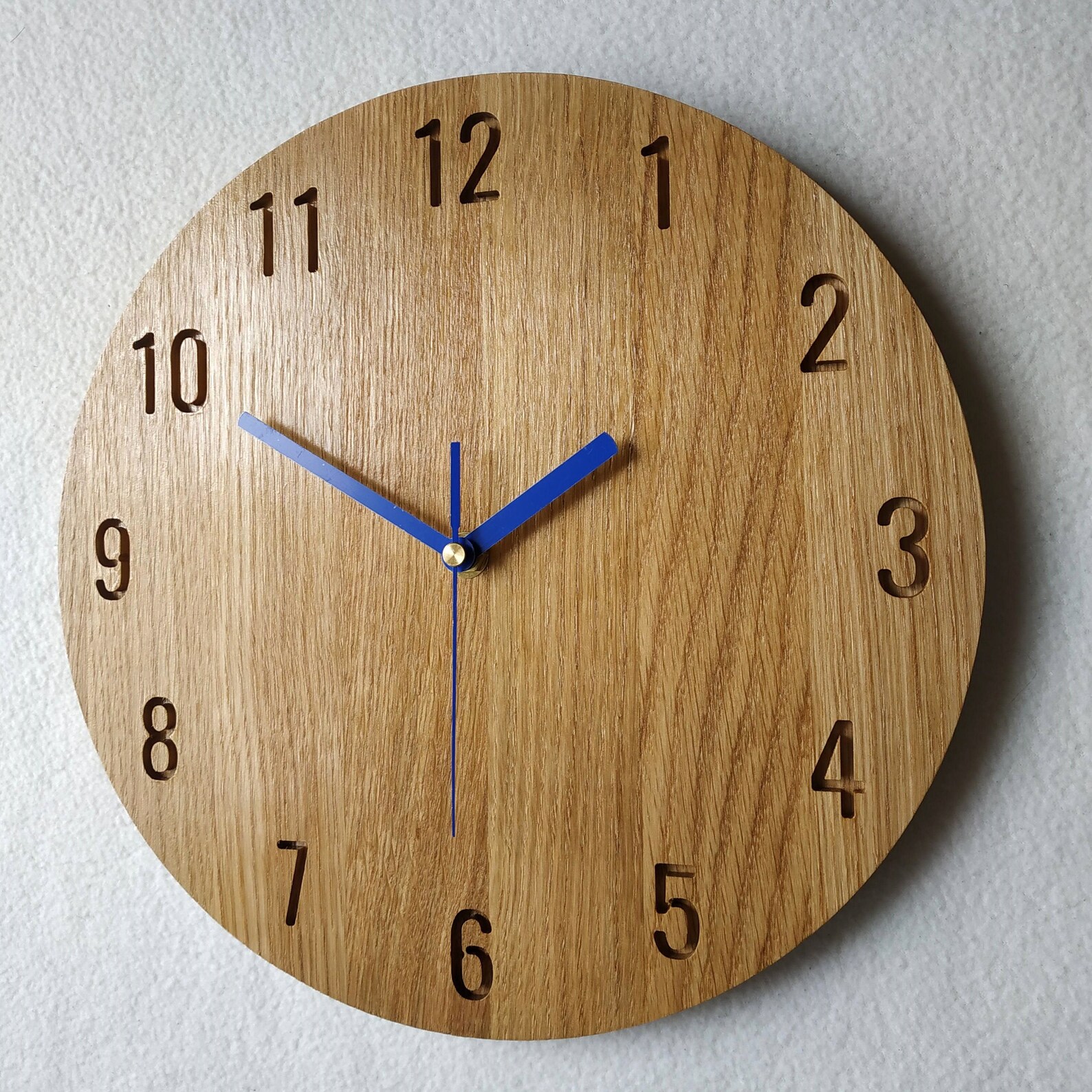 Warm Shade Oak Clock Natural Resin Modern Clock 28cm - Etsy