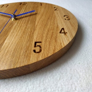 Warm Shade Oak Clock, Natural Resin, Modern Clock, 28cm 11'', Wall ...