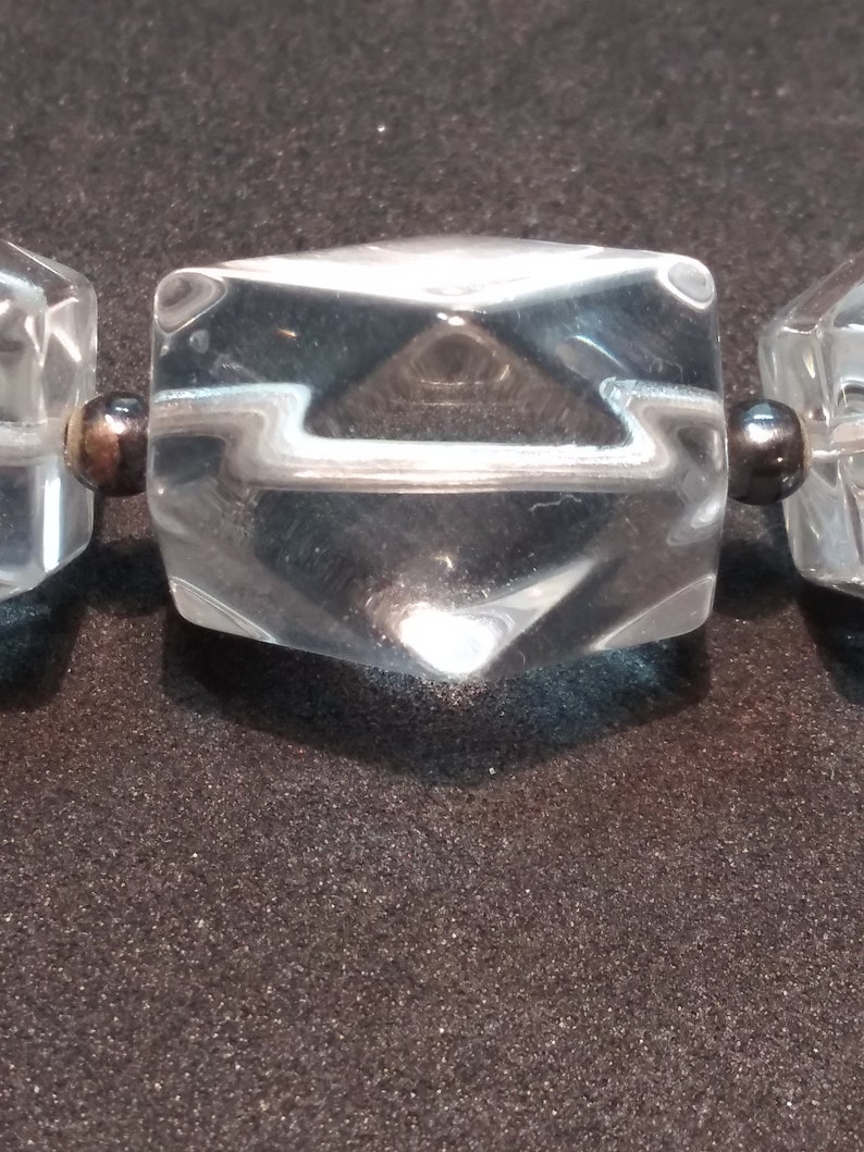 Vintage Italian Block Crystal Choker/necklace - Etsy