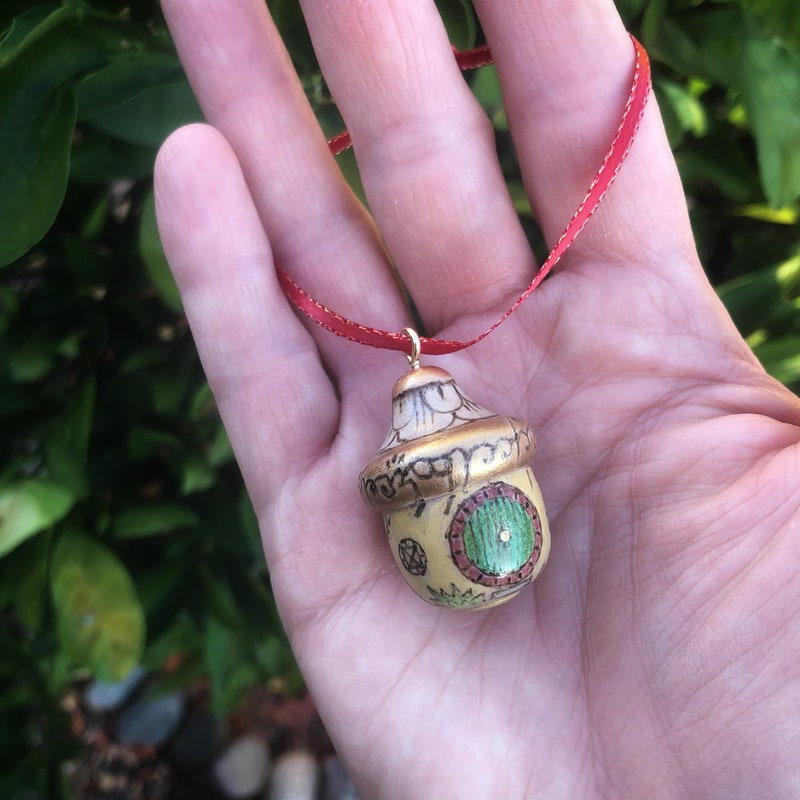 Carved Acorns - Etsy