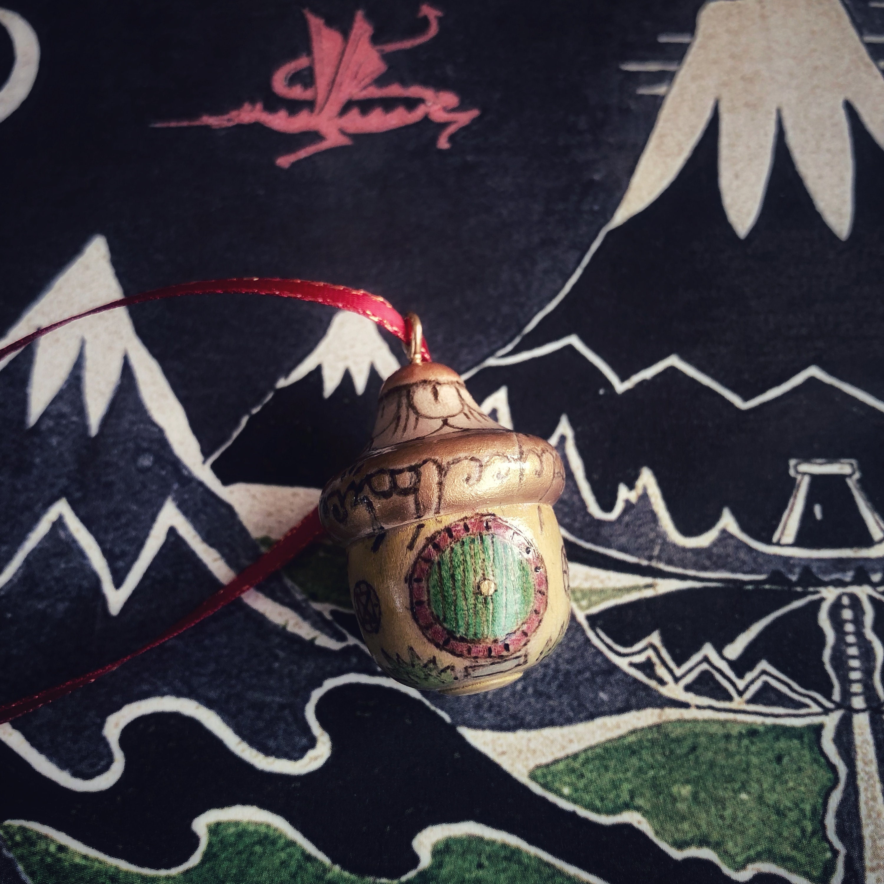 Wooden Acorn Ornament Lord of the Rings Hobbit Holiday - Etsy