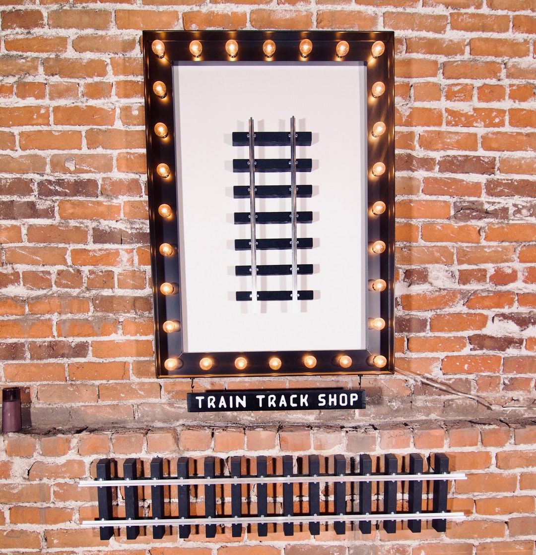 Train Decor Track Panels 2 Feet or 4 Feet in Length Wood Grain Look ...