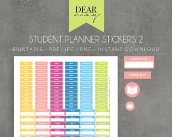 College Planner Stickers - Etsy