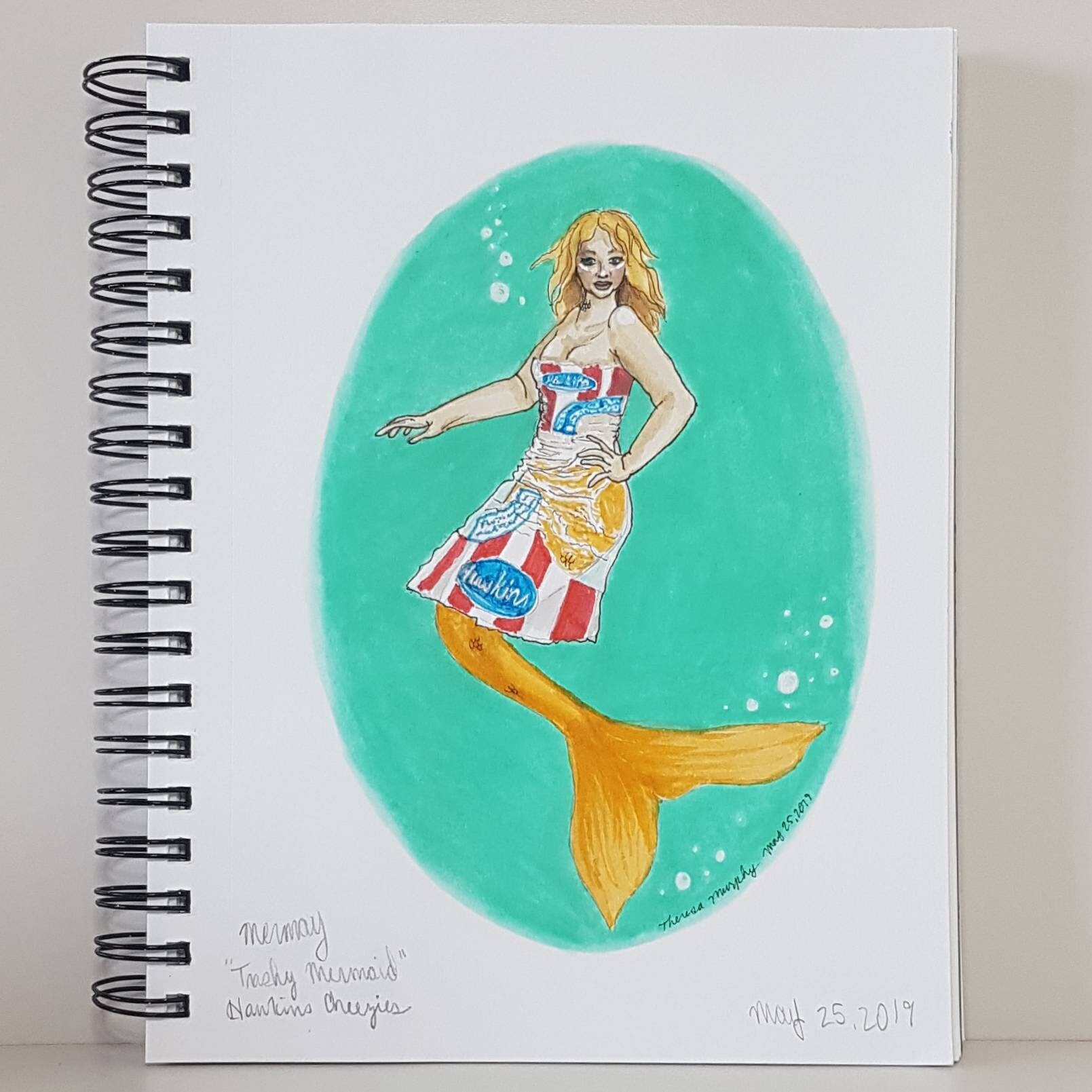 Trash Mermaids, Atlantic Ocean, 5x7 Print, 8x10 Print, Ocean Garbage ...