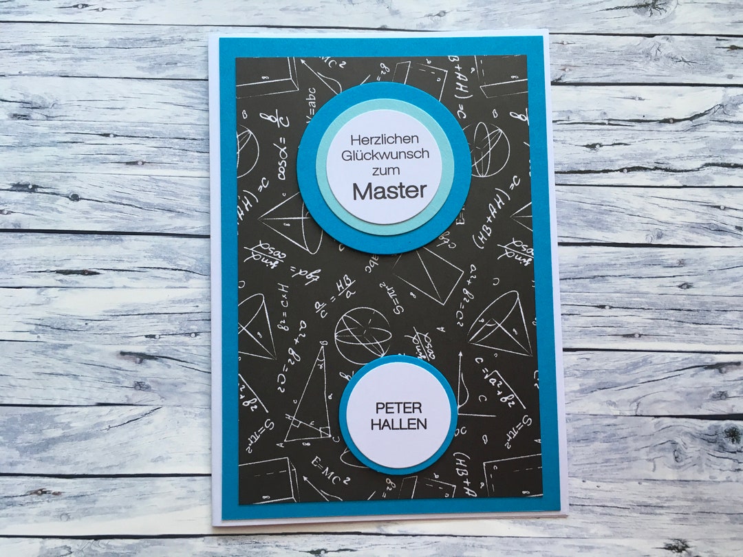 Congratulations Card for Master, Master, Master Exam, University ...