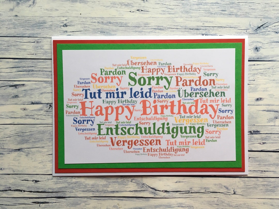 Birthday Greeting Card, Belated Congratulations, Belated ...