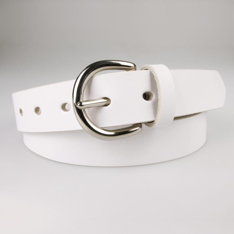 Under 1′ Wide Small White Cotton Belt - Etsy New Zealand