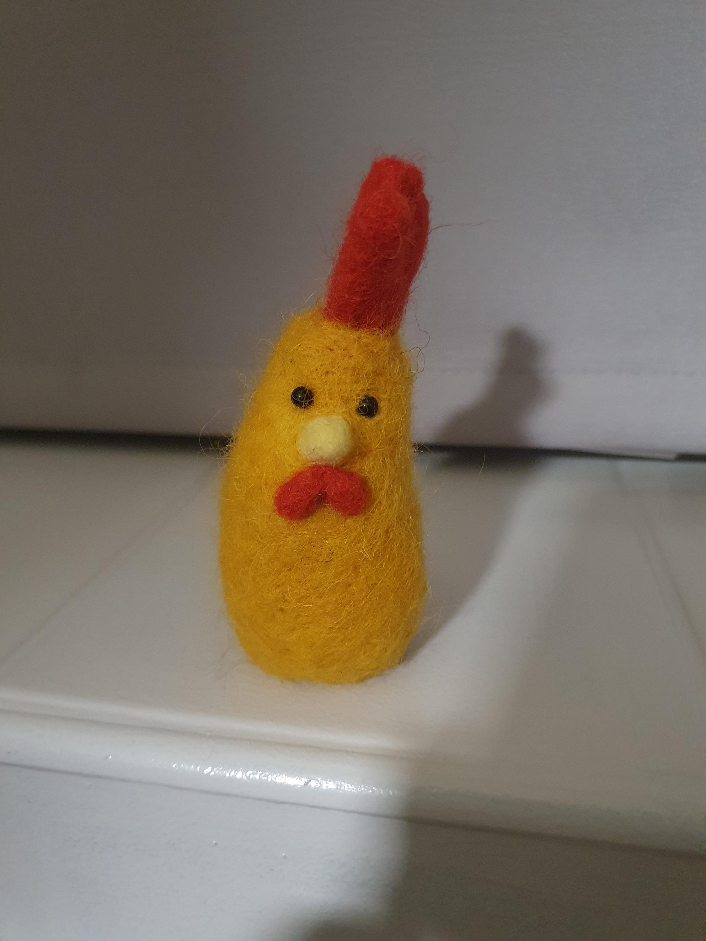 Handmade Needle Felted Chicken – Cute Yellow Wool Farm Animal Decor - Etsy