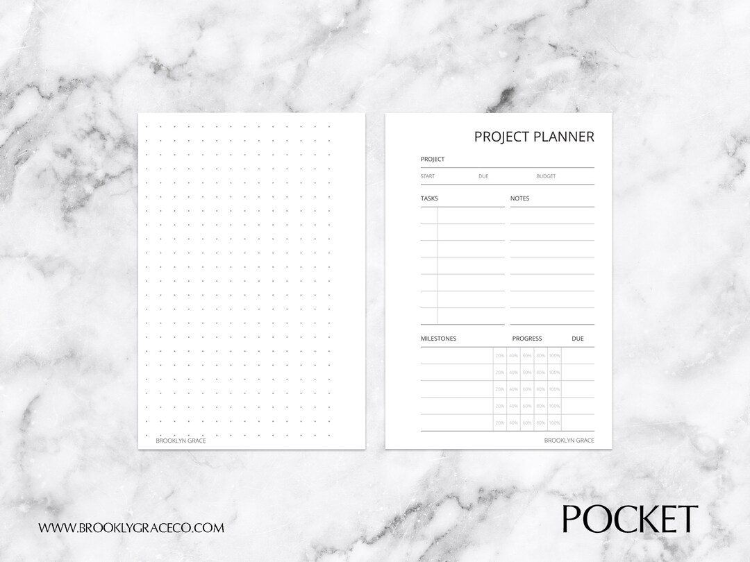 Pocket PRINTABLE Project Planner Insert - Etsy