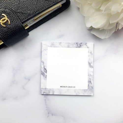 Custom Sticky Notes // Beautiful Flower Design Custom Text - Etsy