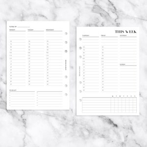 Undated Weekly Planner Printable/ Simple Weekly Organizer PDF ...