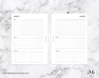 True A6 PRINTABLE Savings Tracker Planner Insert NEW STYLE - Etsy