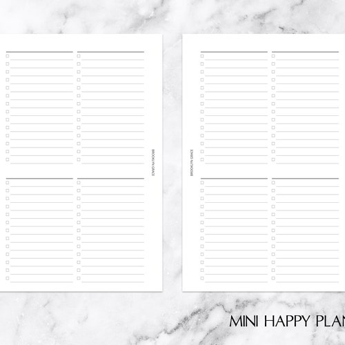 Mini HP PRINTABLE Quadrant to Do List Planner Insert - Etsy
