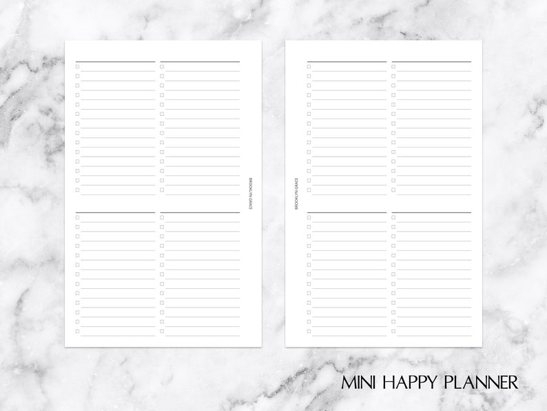 Mini HP PRINTABLE Quadrant to Do List Planner Insert - Etsy