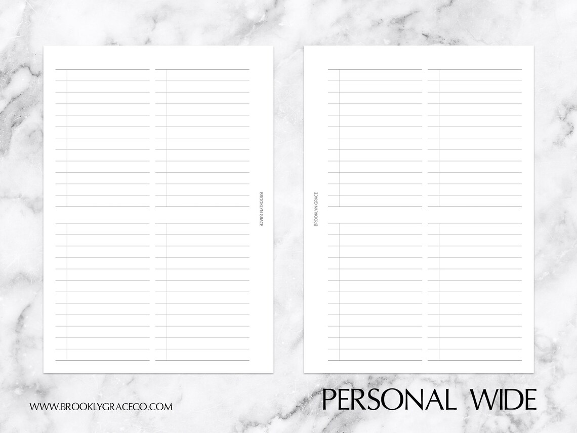 Personal Wide PRINTABLE Quadrant Task List Planner Insert NEW | Etsy