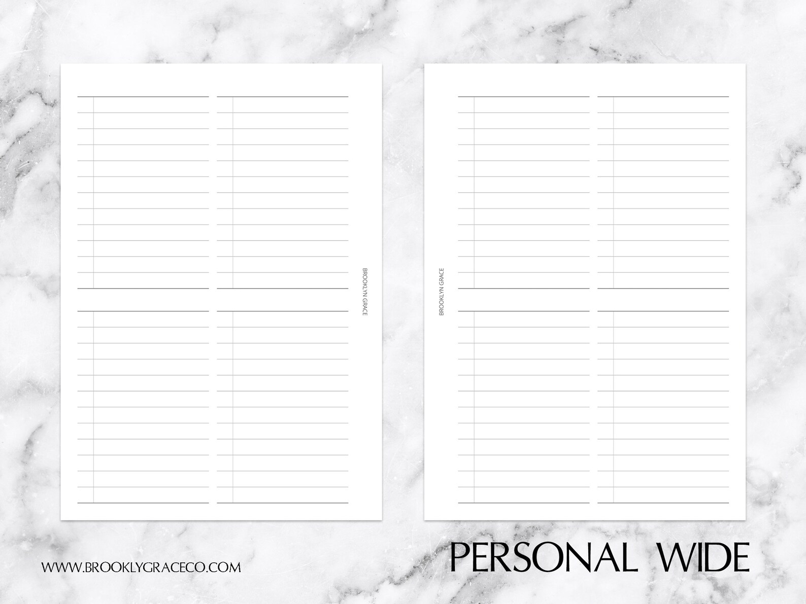 Personal Wide PRINTABLE Quadrant Task List Planner Insert NEW | Etsy