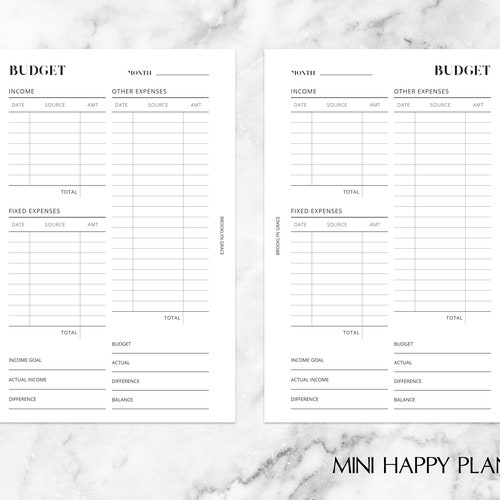 HP MINI Essential Printable Inserts MINI Happy Planner Basic - Etsy